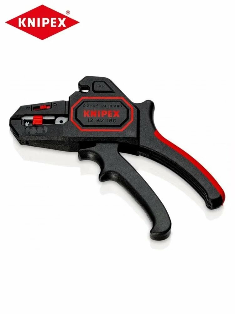 KNIPEX 12 62 180 Автоматический зачиститель изоляции Подходит для резки проводов Регулируемый