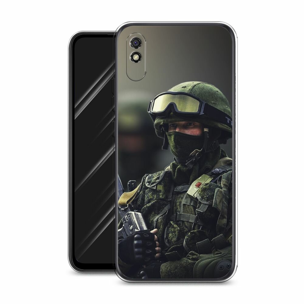 Чехол на Xiaomi Redmi 9A / Сяоми Редми 9А с принтом "Солдат" — фото 1