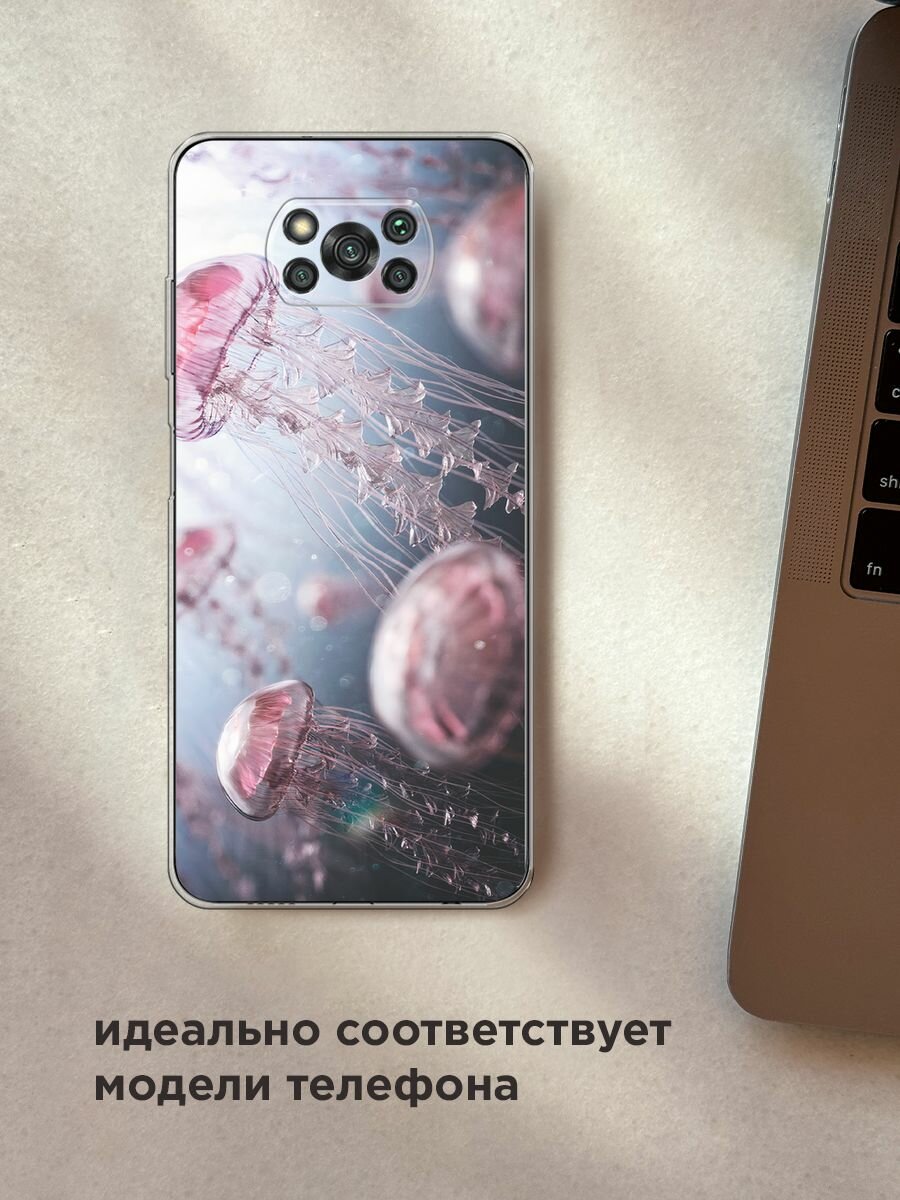 Чехол на Xiaomi Poco X3/X3 Pro / Поко X3/X3 Pro с принтом "Медузы" — фото 1