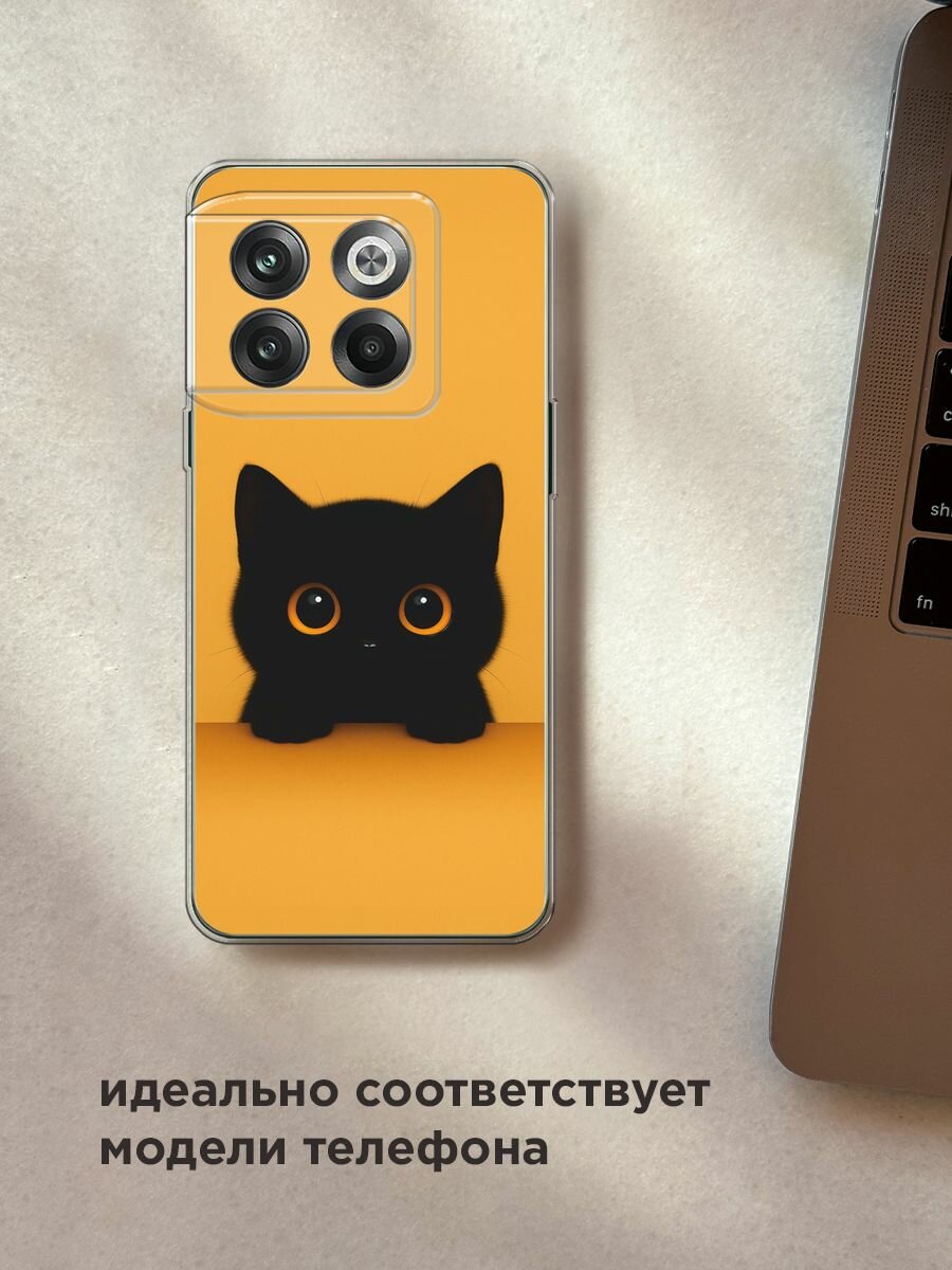 Чехол на OnePlus 10T / Ван плюс 10T с принтом "Контрастный котик" — фото 1