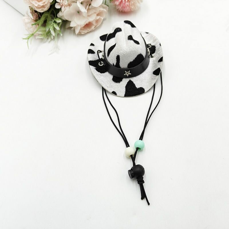 Ковбойская шляпа для питомцев Стильная мини-шляпа в западном стиле для собак и кошек