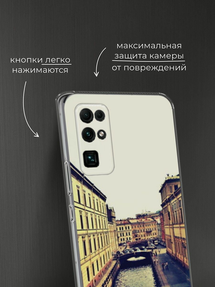 Силиконовый чехол на Honor 30 / Хонор 30 с принтом "Санкт-Петербург" — фото 1