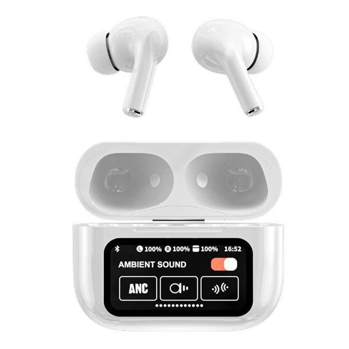 Беспроводные наушники A9PRO с ANC, Bluetooth 5.3, сенсорное управление, Экран касания A9pro полного цвета, Стандарт