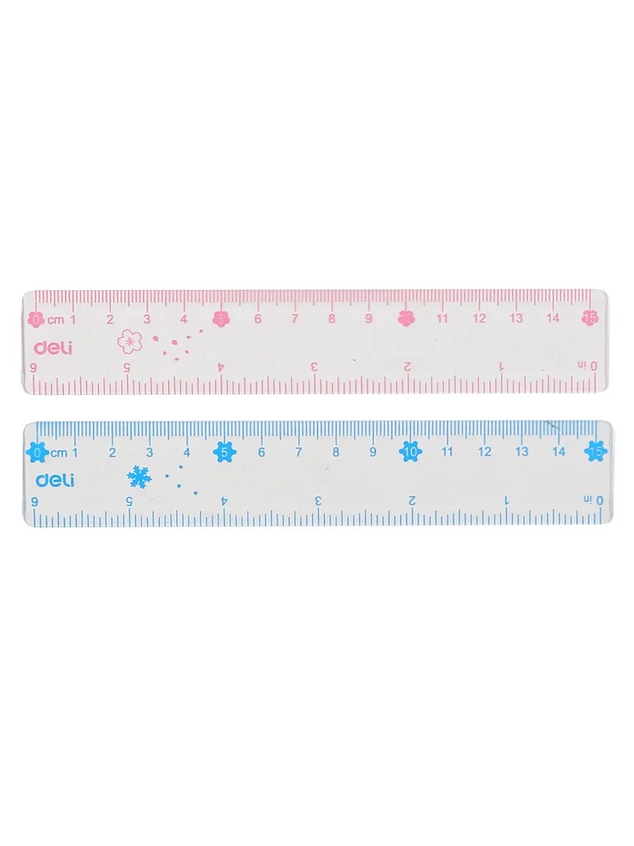 Линейка 15 см пластиковая 1 шт.