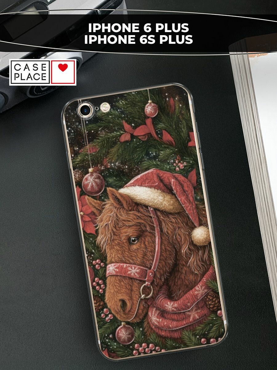 Чехол на Apple iPhone 6 Plus/6S Plus / Айфон 6 Плюс/Айфон 6С Плюс с принтом "Бурый сказочный конь 2"
