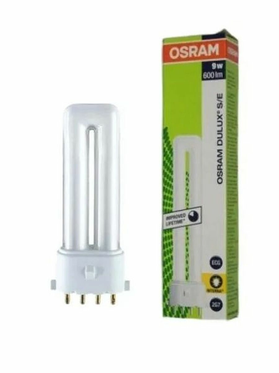 Лампа энергосберегающая КЛЛ 9W Dulux S/Е 9/840 4p 2G7 Osram
