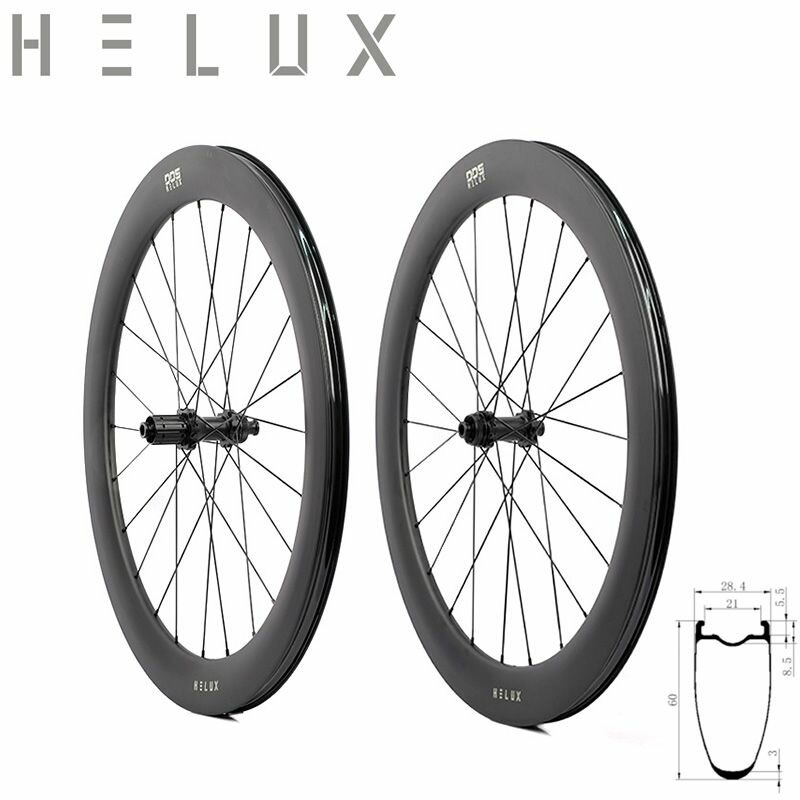 HELUX DD5 велосипед Карбоновое колесо R60 700C*60 мм 24H спереди и сзади 100*12 мм 142*12 мм center-lock