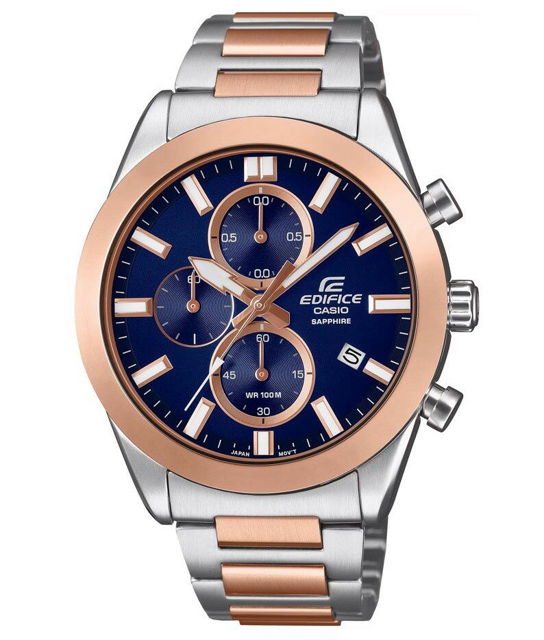 Наручные часы CASIO Edifice, синий/золотой/серебряный — фото 1
