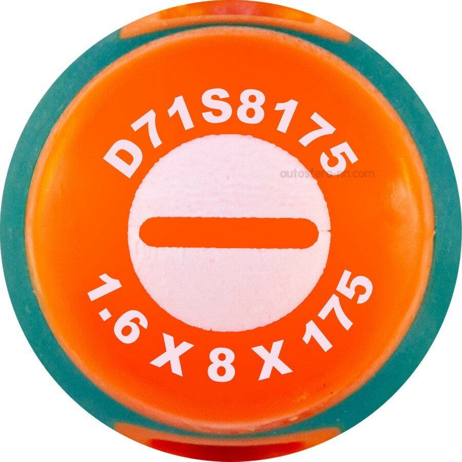 JONNESWAY D71S8175 Отвертка стержневая шлицевая ANTI-SLIP GRIP, SL8.0х175 мм