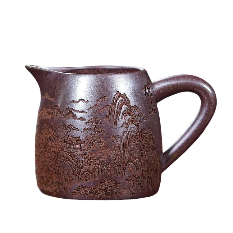 Фарфоровый пейзажный кувшин для чая Исин Цзыша 400 мл, About 400ml