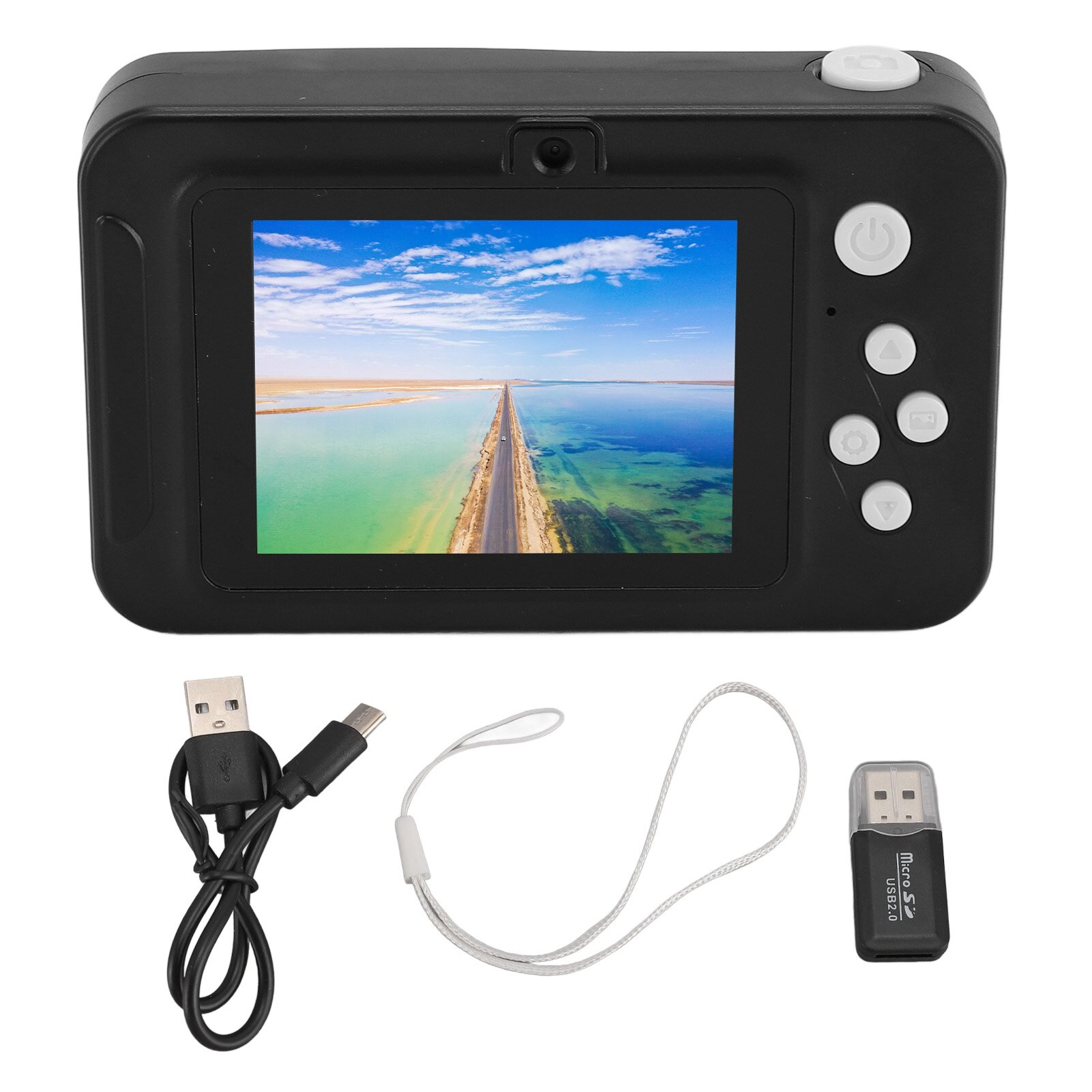 Цифровая Камера 1080P 40MP HD С Двойной Записью И 8-Кратным Автофокусом Портативный Зум Черный