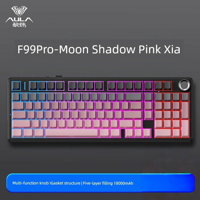 【Доставка в день заказа】Механическая клавиатура Wolf Spider F99PRO с тремя режимами подключения (проводной,