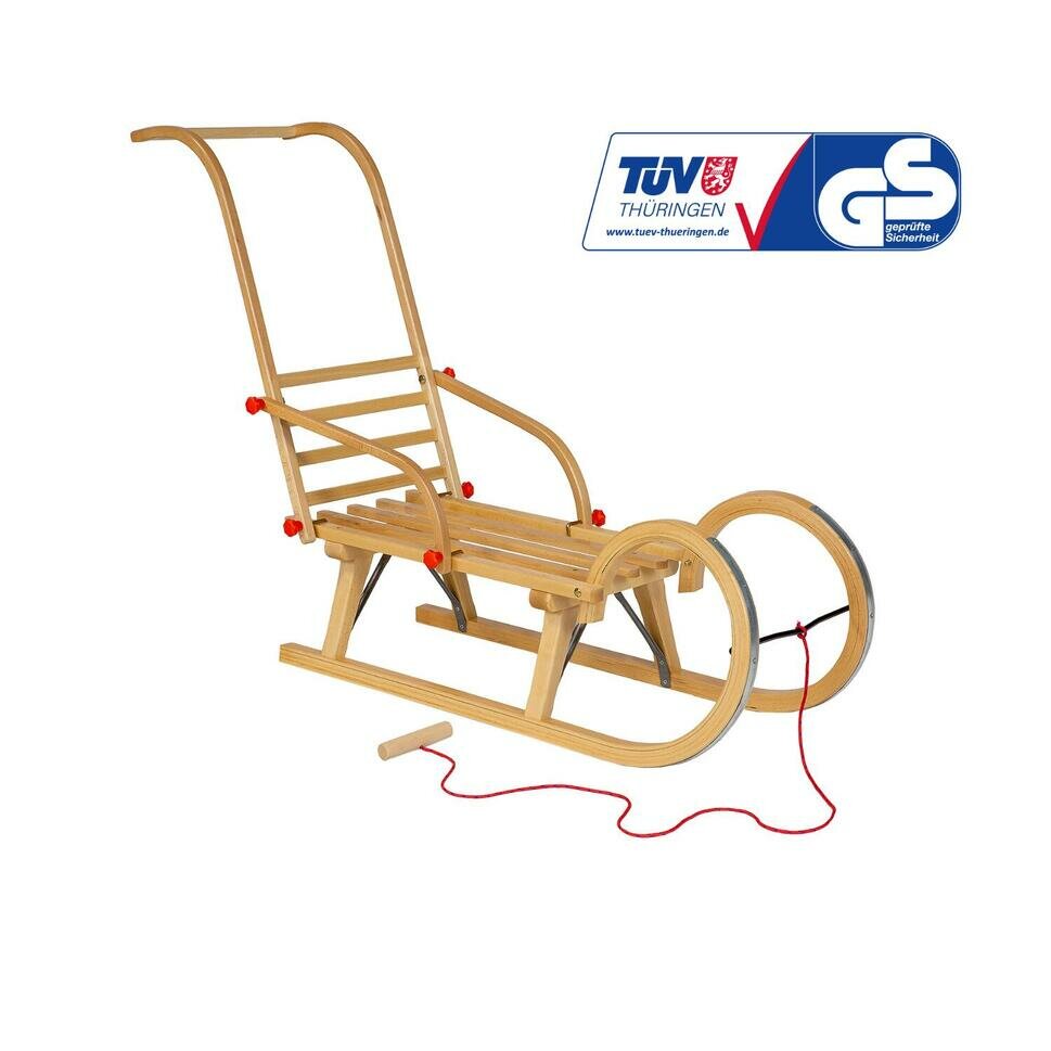 Decathlon Комплект деревянных саней Drewmax AD323 D95 + толкатель спинки AD310 + веревка AD300