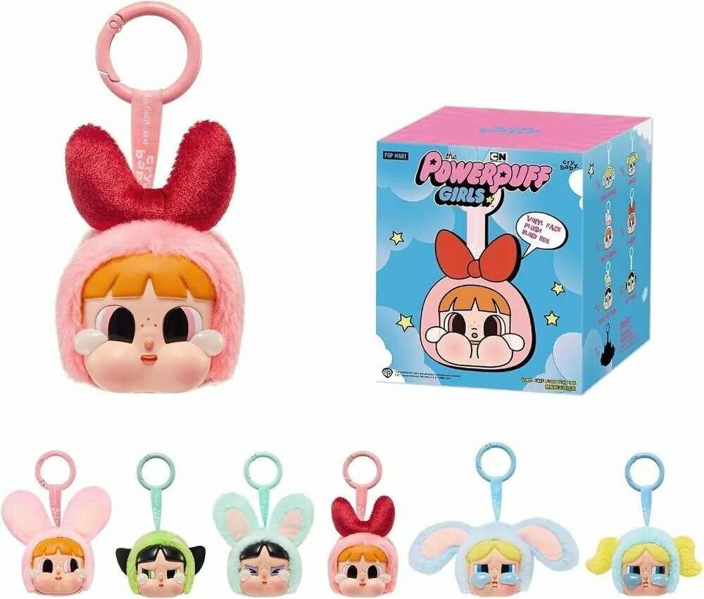 POP MART CRYBABY Суперкрошки, виниловый плюш для лица, Фигурка сюрприз