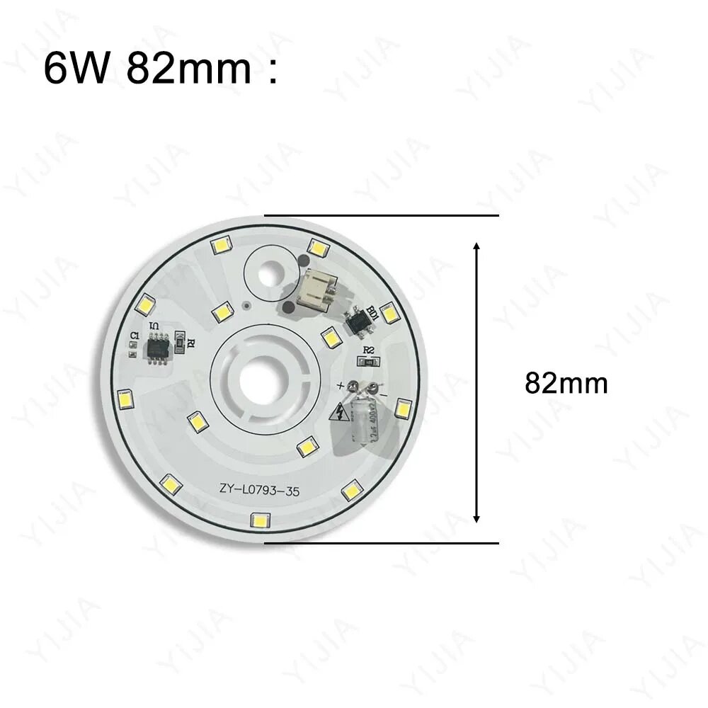 Светодиодная панель 6W 82mm, Warm White