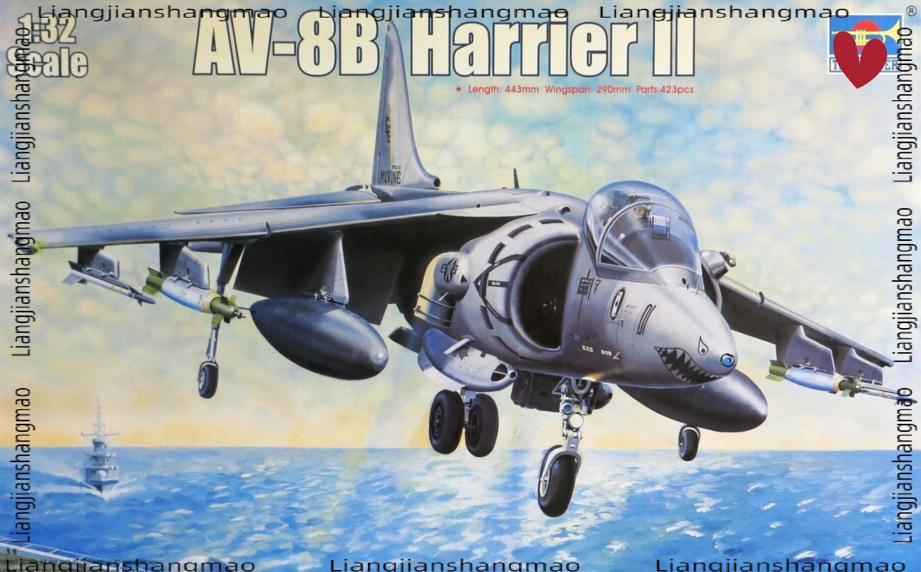 Эксклюзивная сборная модель AV8B Harrier II от Trumpeter в масштабе 1/32
