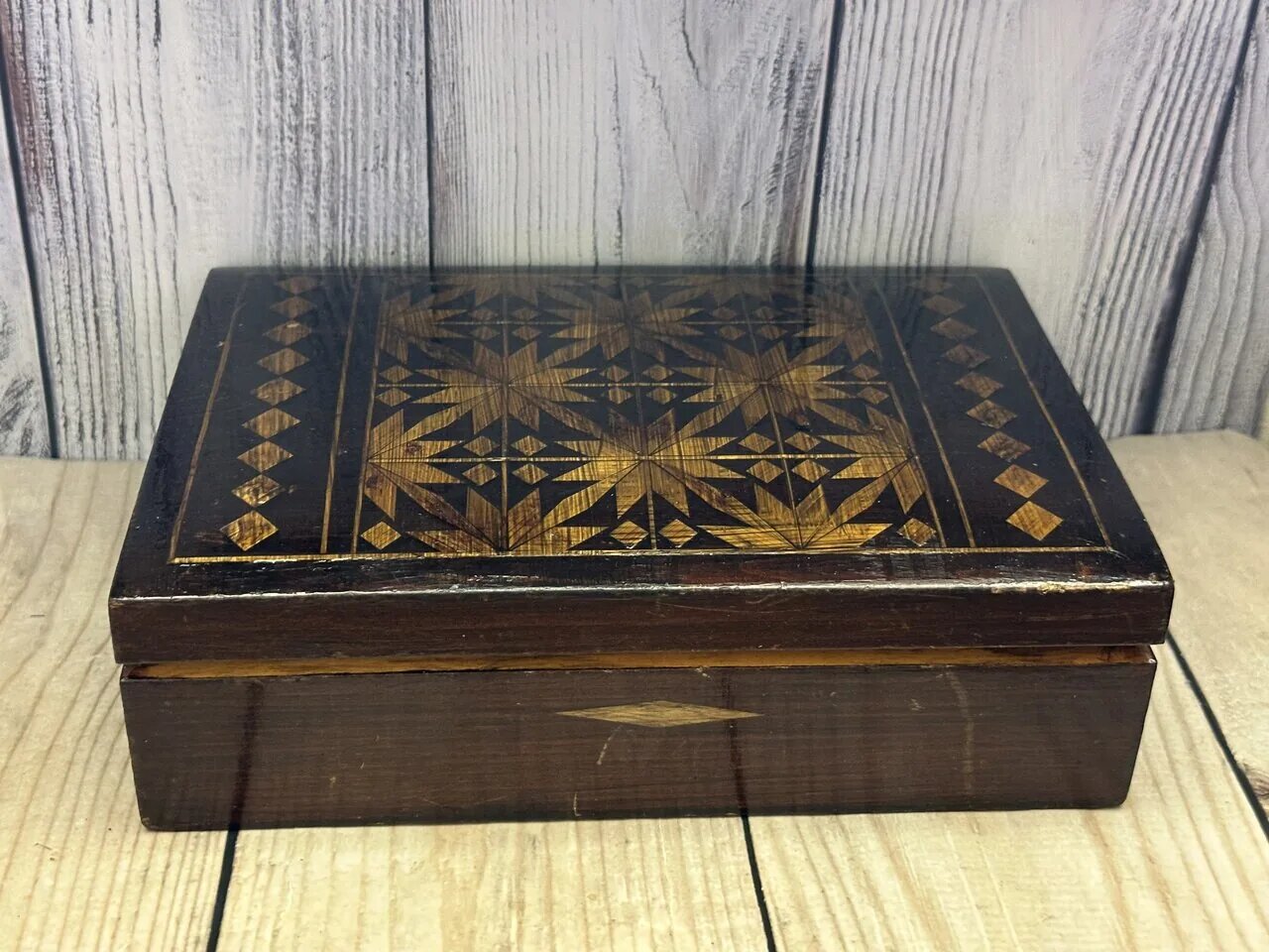 Шкатулка для украшений Деревянная винтажная ссср 70 годы
