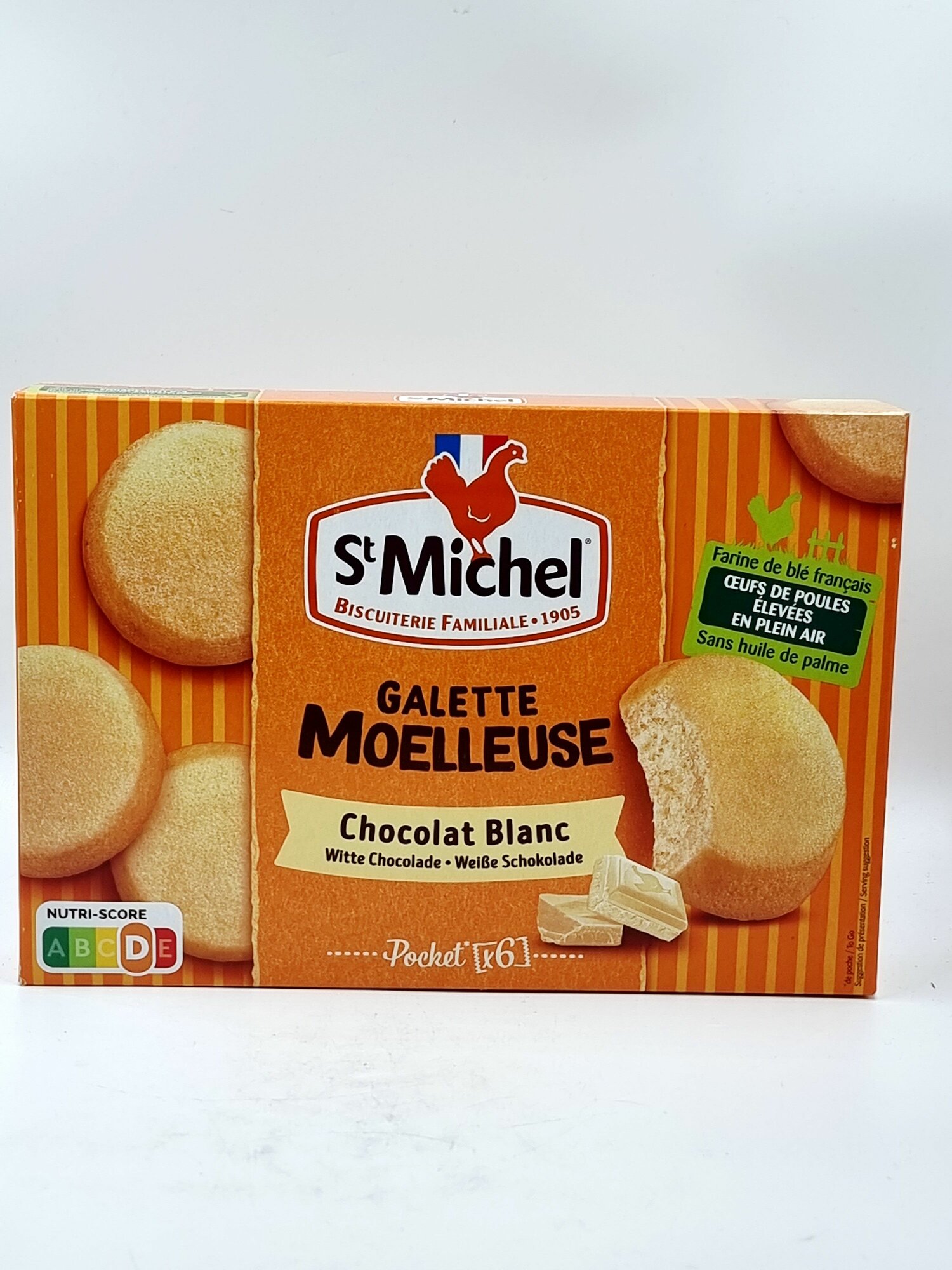 Печенье St.Michel бисквитное с белым шоколадом, 180 г (Франция)