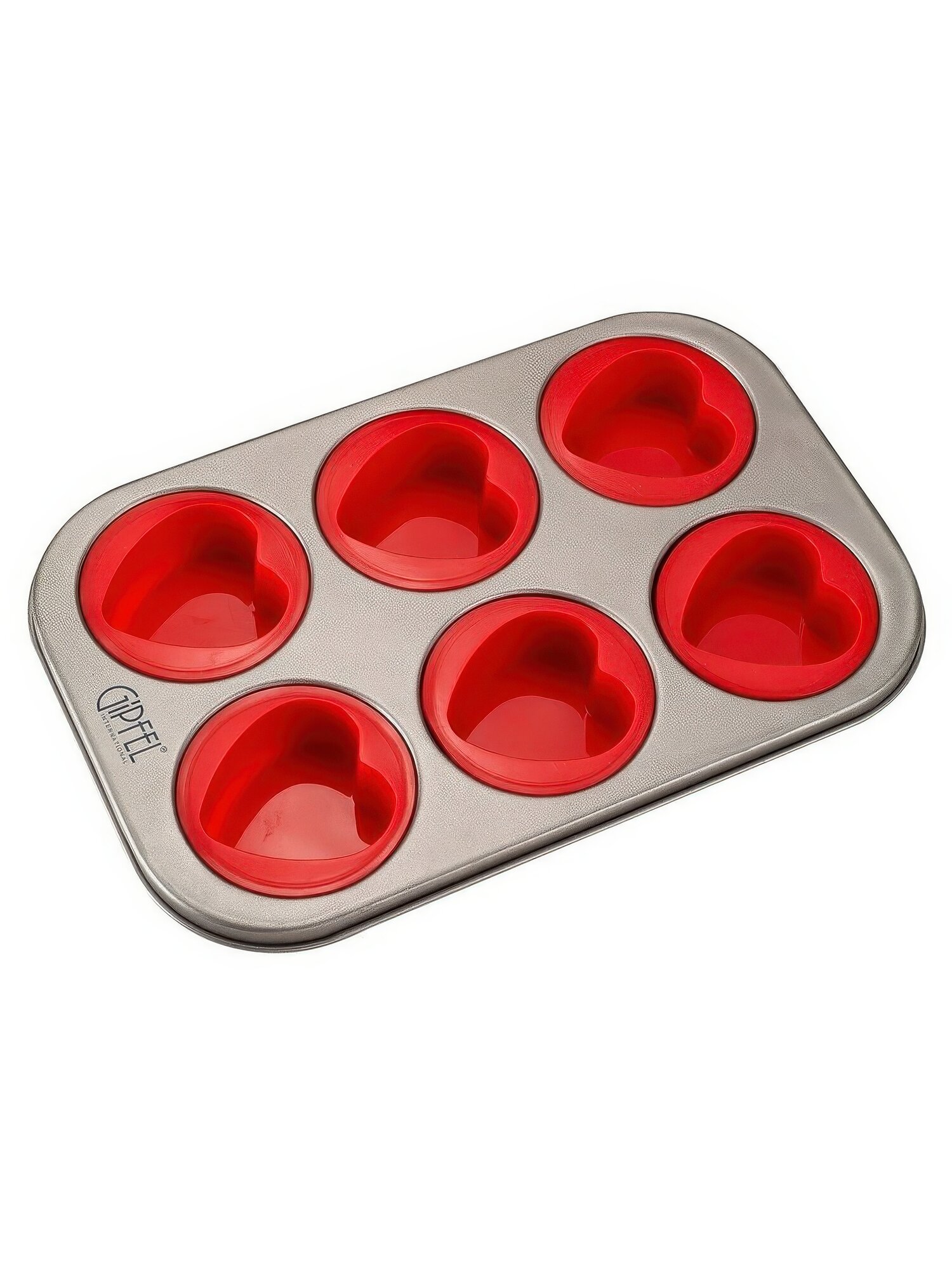 Форма для выпечки Gipfel Twinkle 0315, углеродистая сталь, красный/стальной