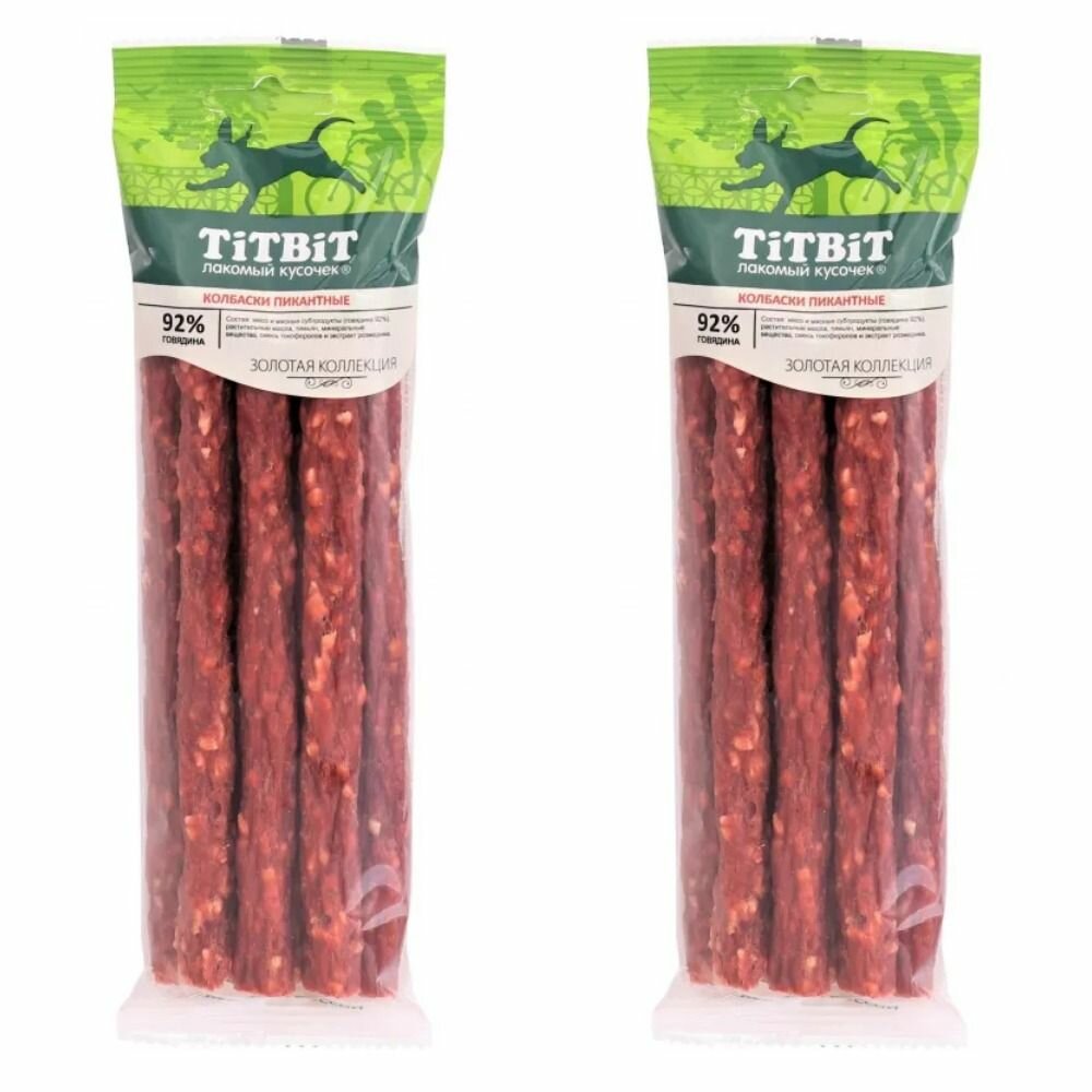 Titbit Лакомство для собак, Колбаски Пикантные, Золотая коллекция, 80 г, 2 шт