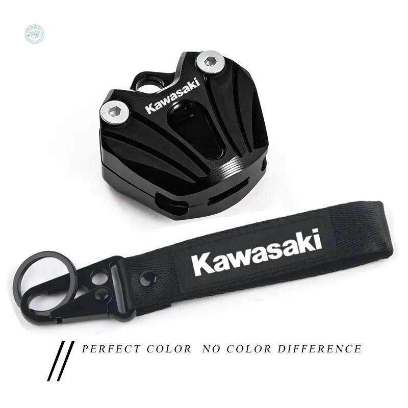 Брелок для ключей мотоцикла Kawasaki Ninja 400 650 1000SX ZX6R Z1000 Z900 RS Z650 в виде ракушки, алюминиевый чехол с ЧПУ, черный зеленый титан