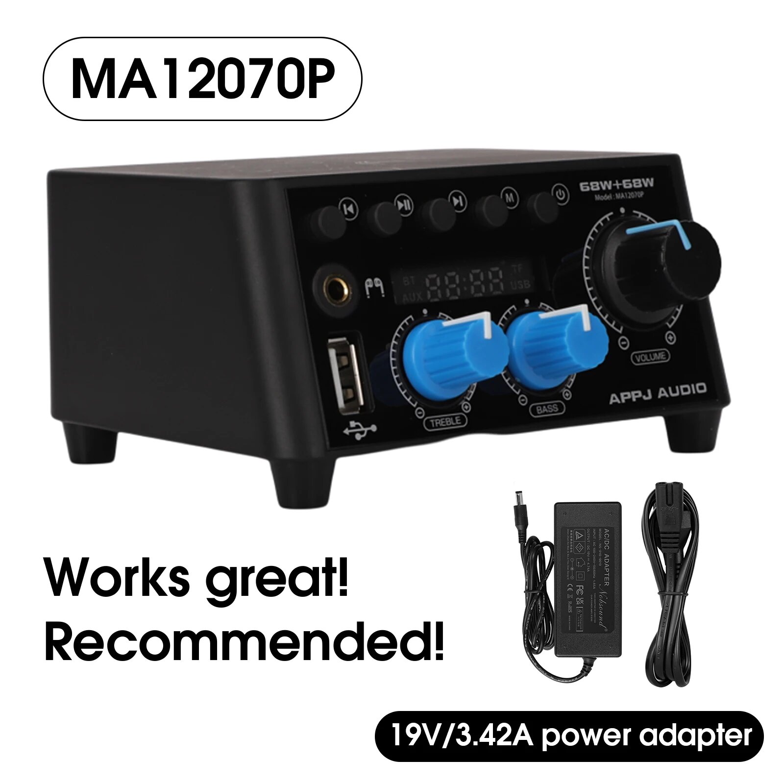 Nobsound Hi-Fi Bluetooth-приемник 68Вт With 19V3.42A Power