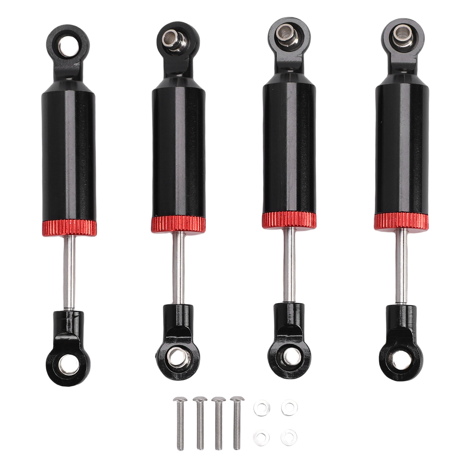 4Pcs 1/10 RC Shock Absorber 70mm Alloy High Simulated 1/10 Model Car Shock Damper Black