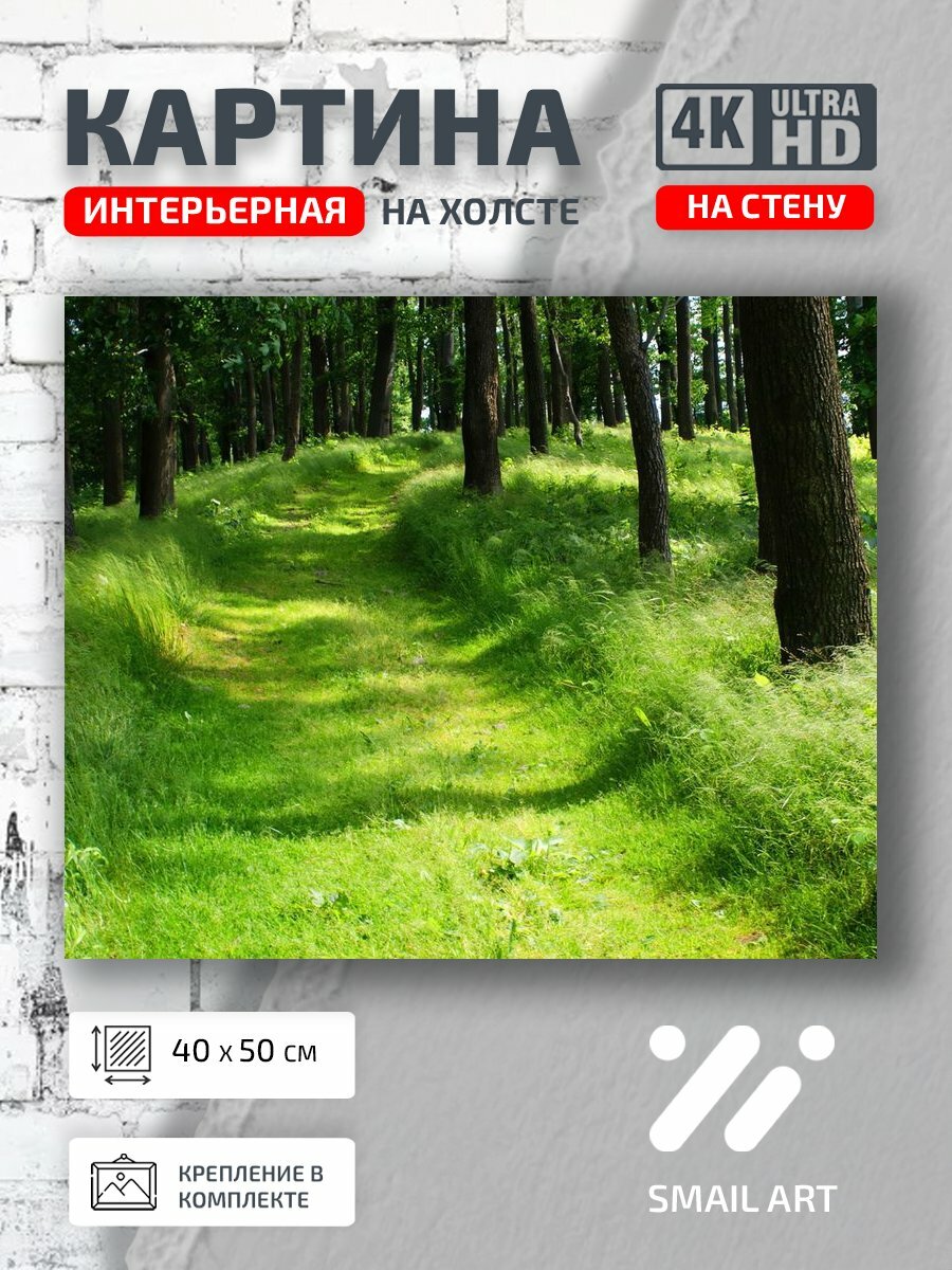 Картина на холсте интерьерная 40 на 50 на стену Лето Landscape для кафе пейзаж интерьер