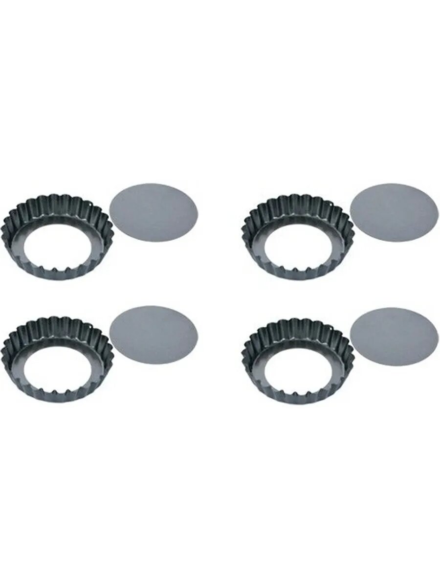 Набор форм для выпечки DELICIA со съемным дном, 10 см, 4 шт