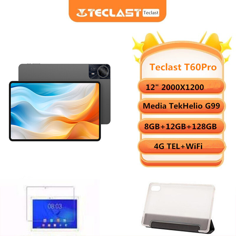 Планшет Teclast / T60Pro 12 - дюймовый Helio G99 8 ГБ + 128 ГБ Android 15