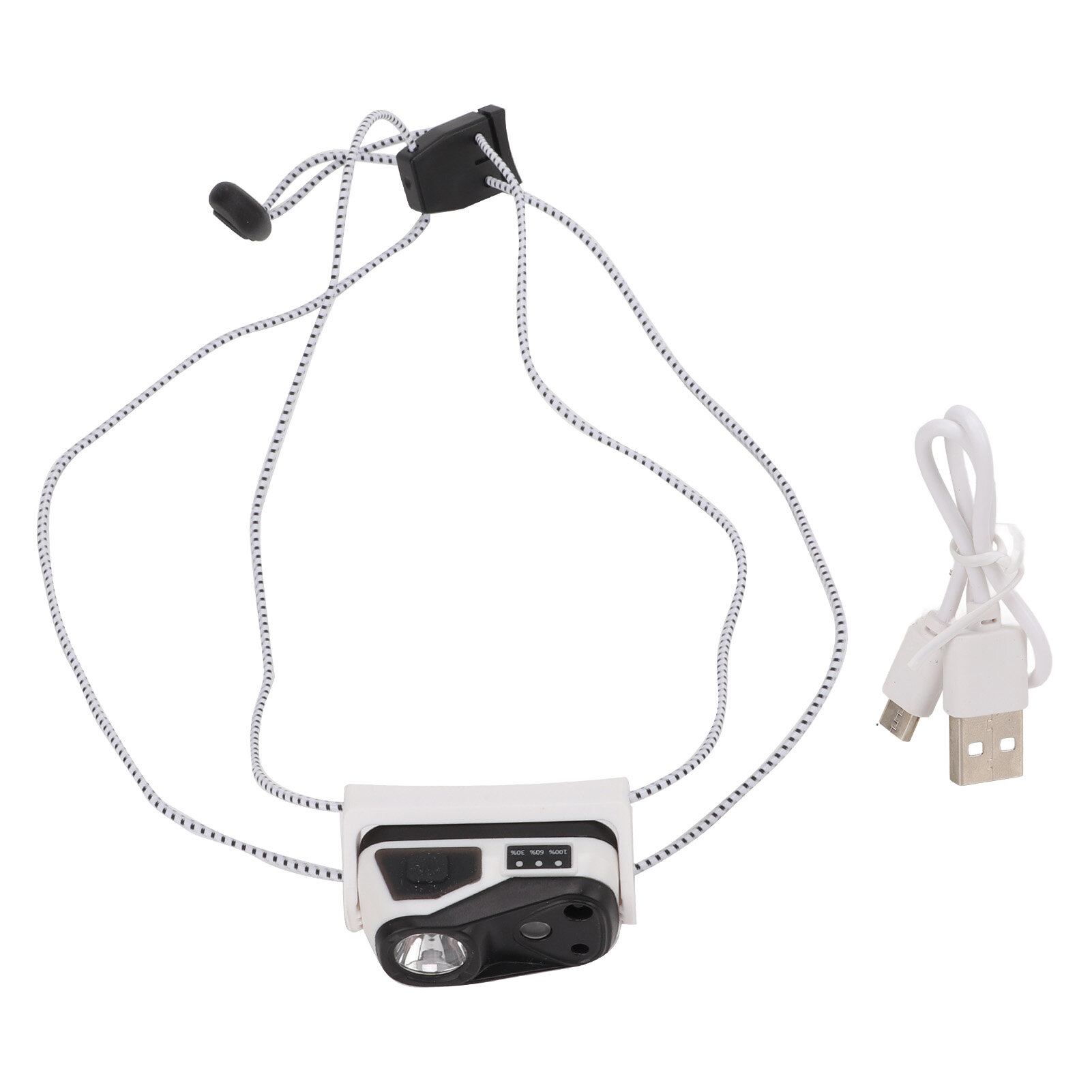 Светодиодный налобный фонарь IPX5 Водонепроницаемый датчик движения USB-зарядка Регулируемый мини-налобный фонарь для бега на рыбалке