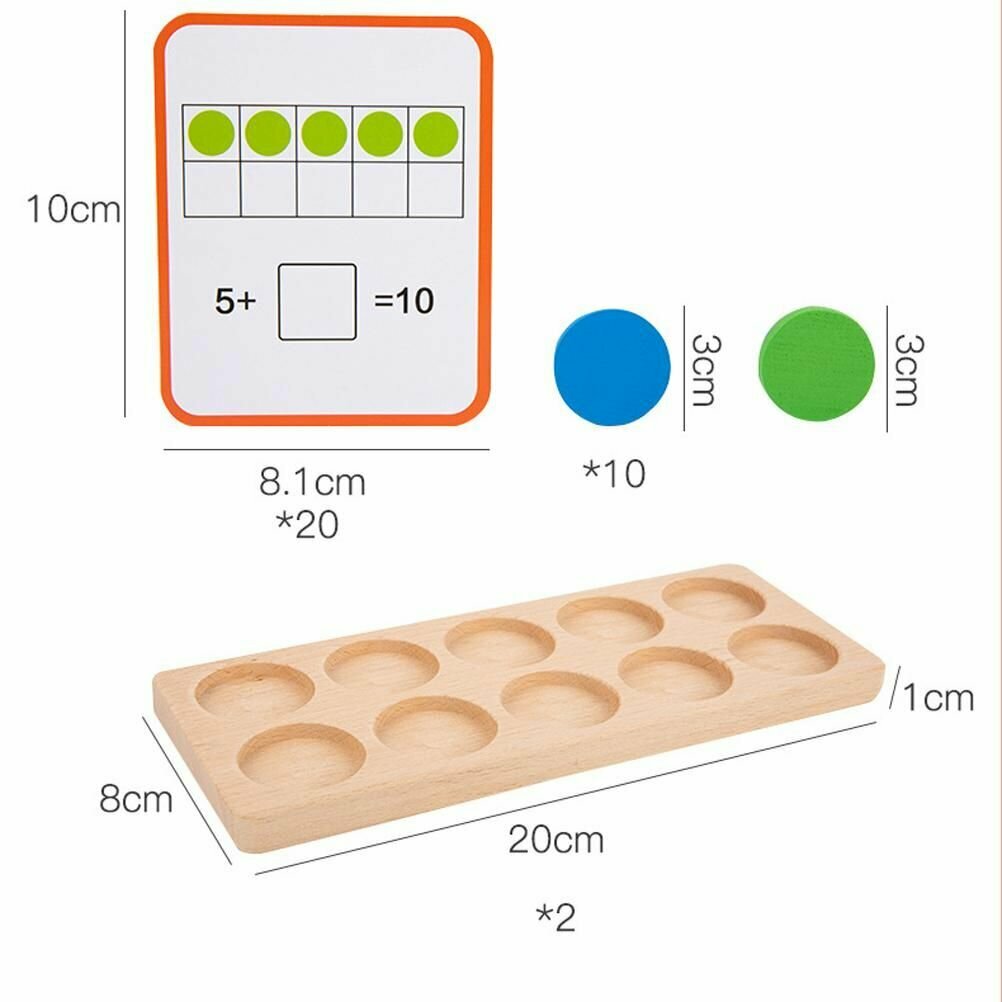Набор из десяти рамок, математические счетчики, для раннего обучения математике дома