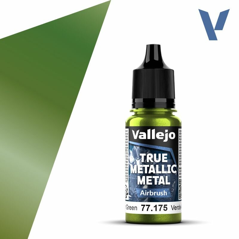 Акриловая краска для моделирования - Vallejo True Metallic Metal - Amber Green (Airbrush)