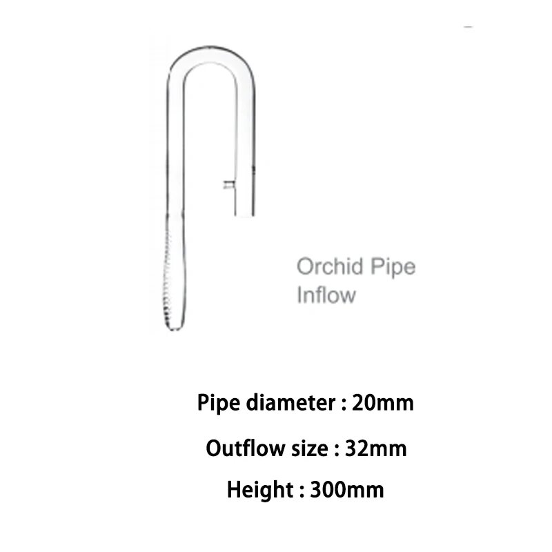 VIV ADA стеклянная труба для аквариума Белый, Orchid pipe in 20mm