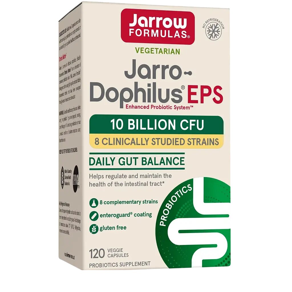 Jarrow Formulas Джарро-Дофилус EPS 10 млрд КОЕ/Jarro-Dophilus EPS 10 Billion CFU капсулы массой 745 мг 60 шт