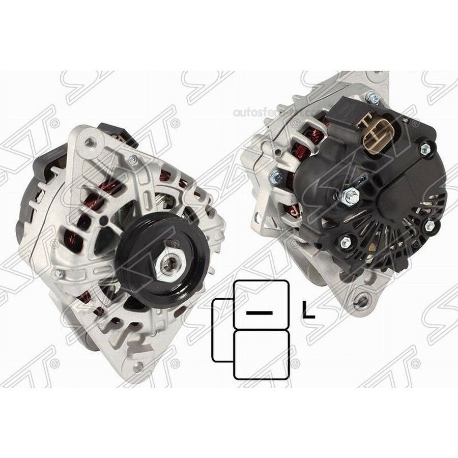 SAT ST3730022650N Генератор HYUNDAI ACCENT 1.5/1.6 03-09/TUCSON 2.0 05-09/KIA RIO 1.6 06-09/SPORTAGE 2.0 05-06 12V 90A