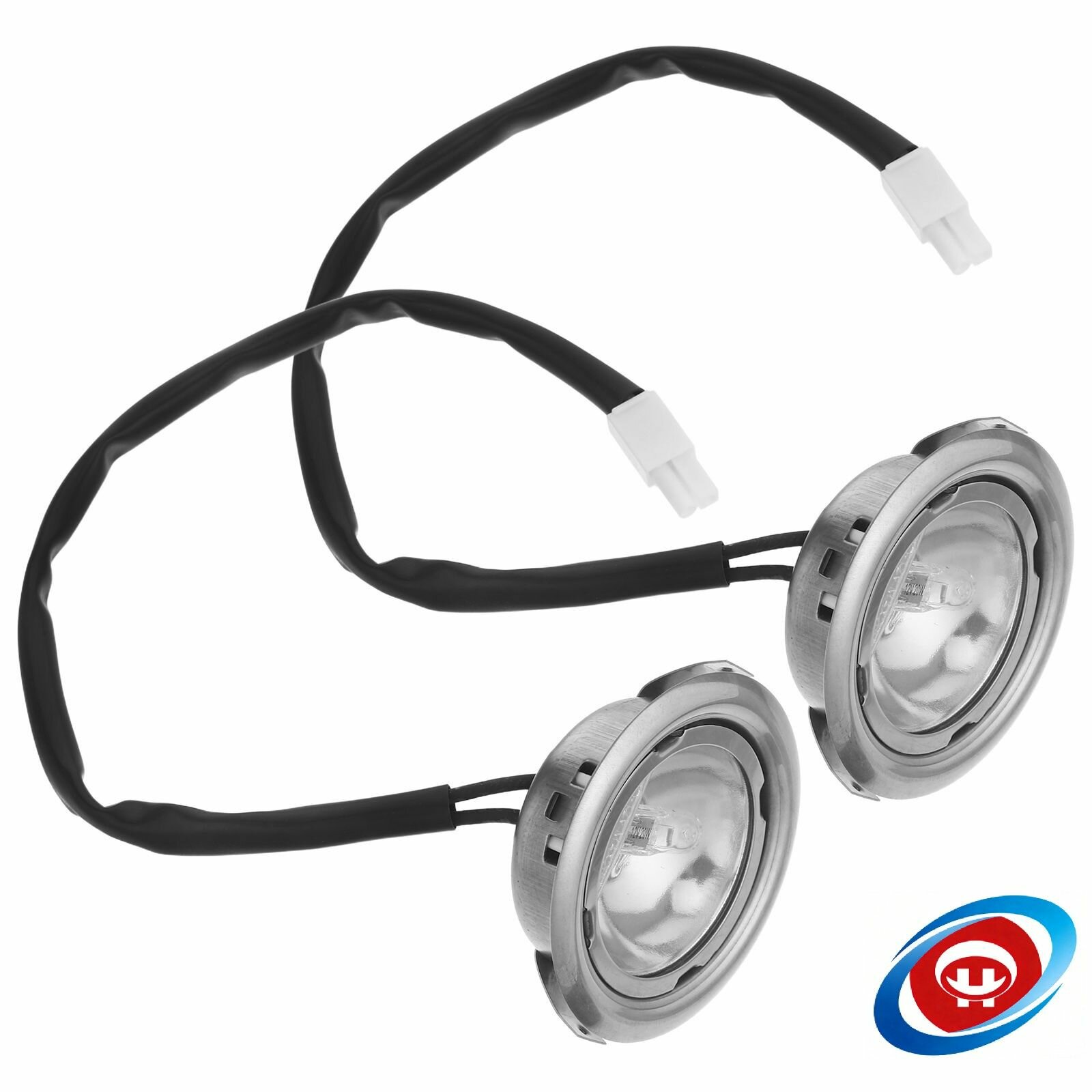 Эксклюзивный комплект из двух светодиодных ламп для кухонной вытяжки, выполненных из стекла и нержавеющей стали