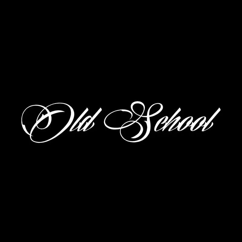 Автомобильная наклейка Old School Personaily, виниловая наклейка, украшение черного, серебристого цвета, 15 см * 3,2 см