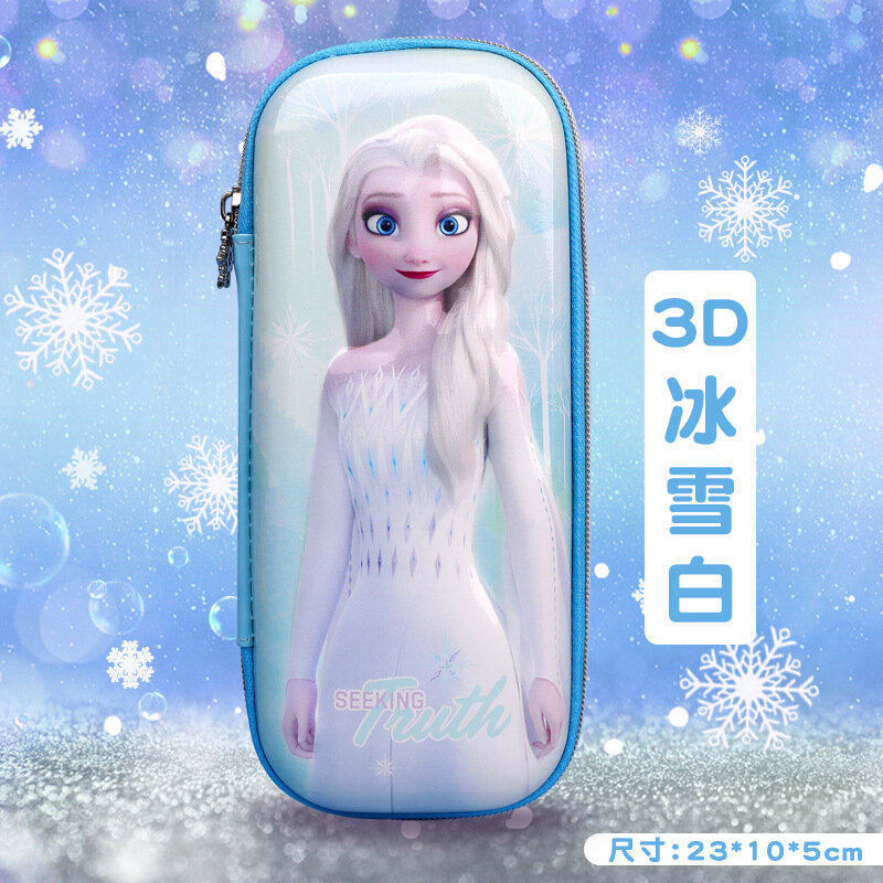 Коробка для канцелярии Frozen Quicksand, многофункциональная пластиковая автоматическая коробка для карандашей, двухслойная новая коробка для карандашей Эльзы, коробка для карандашей принцессы