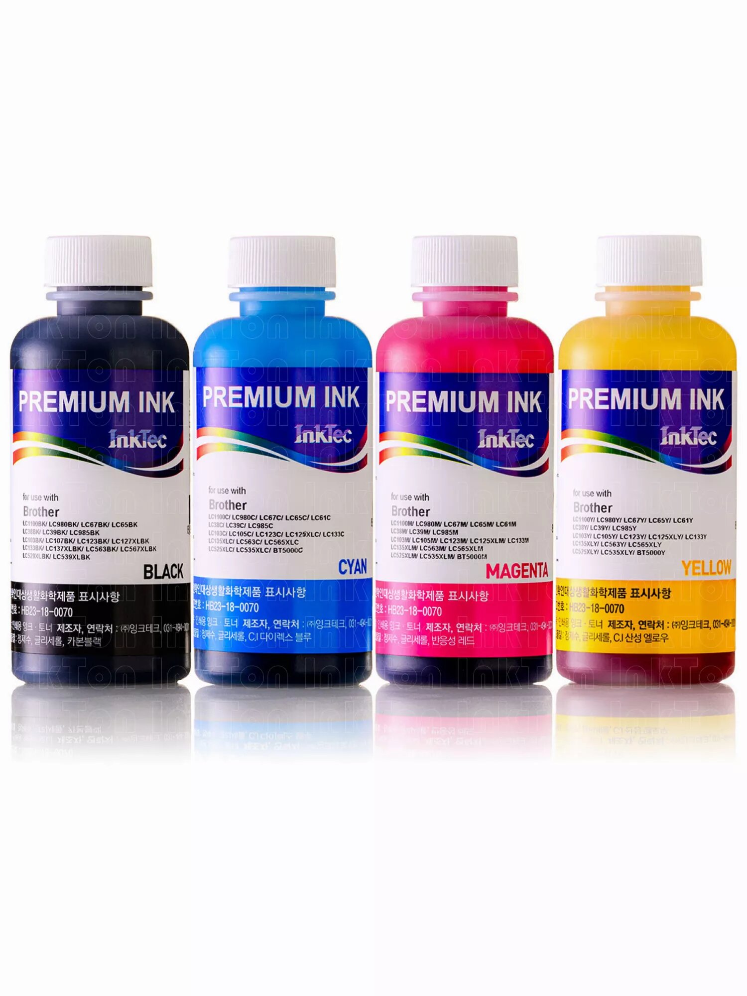 Чернила для принтера Brother DCP-J315W, DCP-J515W, MFC-J265W, для заправки картриджей LC985, 400 мл, комплект