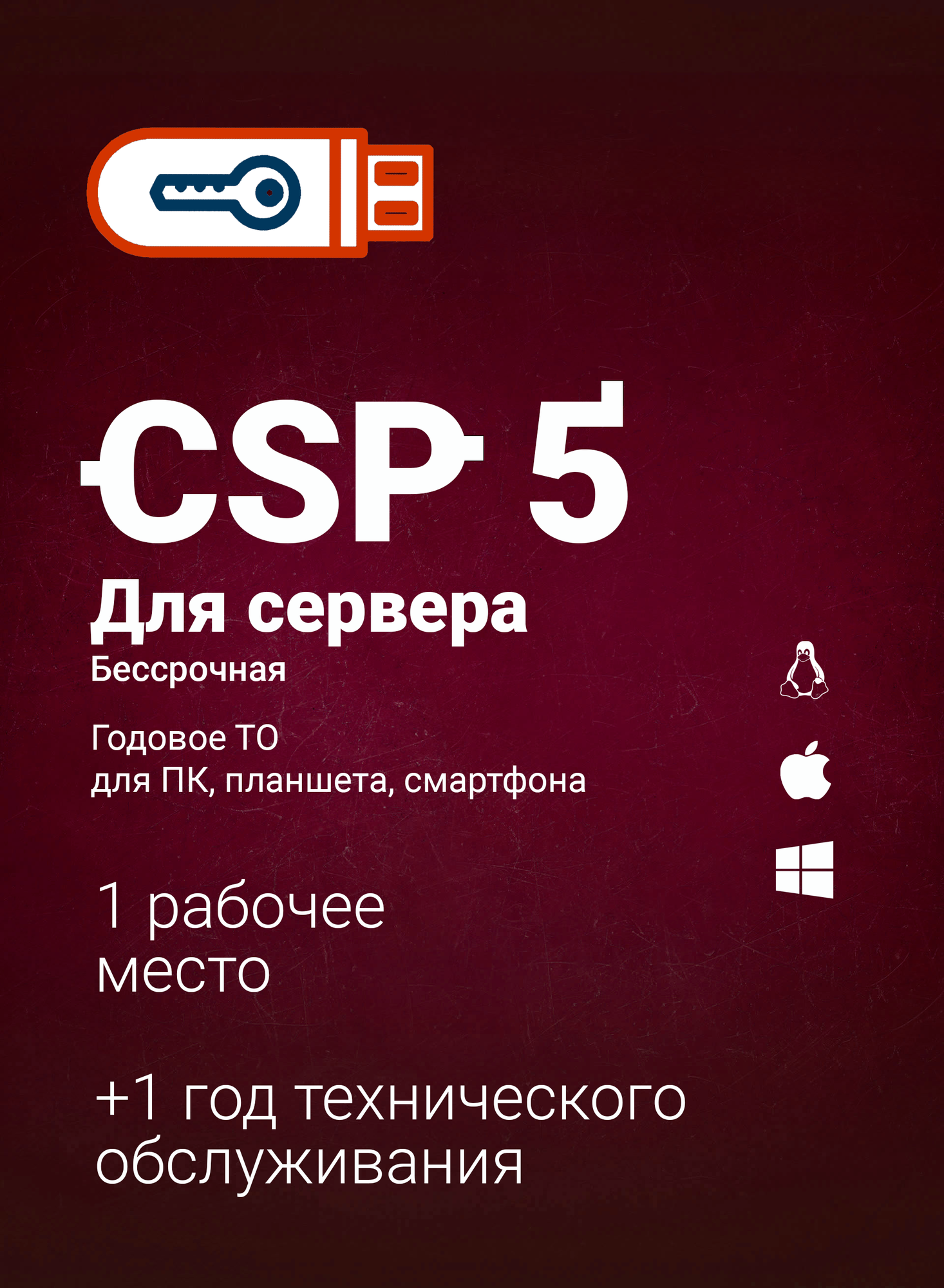 Система Электронной Подписи и Шифрования для сервера, версия 5.0 | Годовое ТО, для ПК, планшета, смартфона