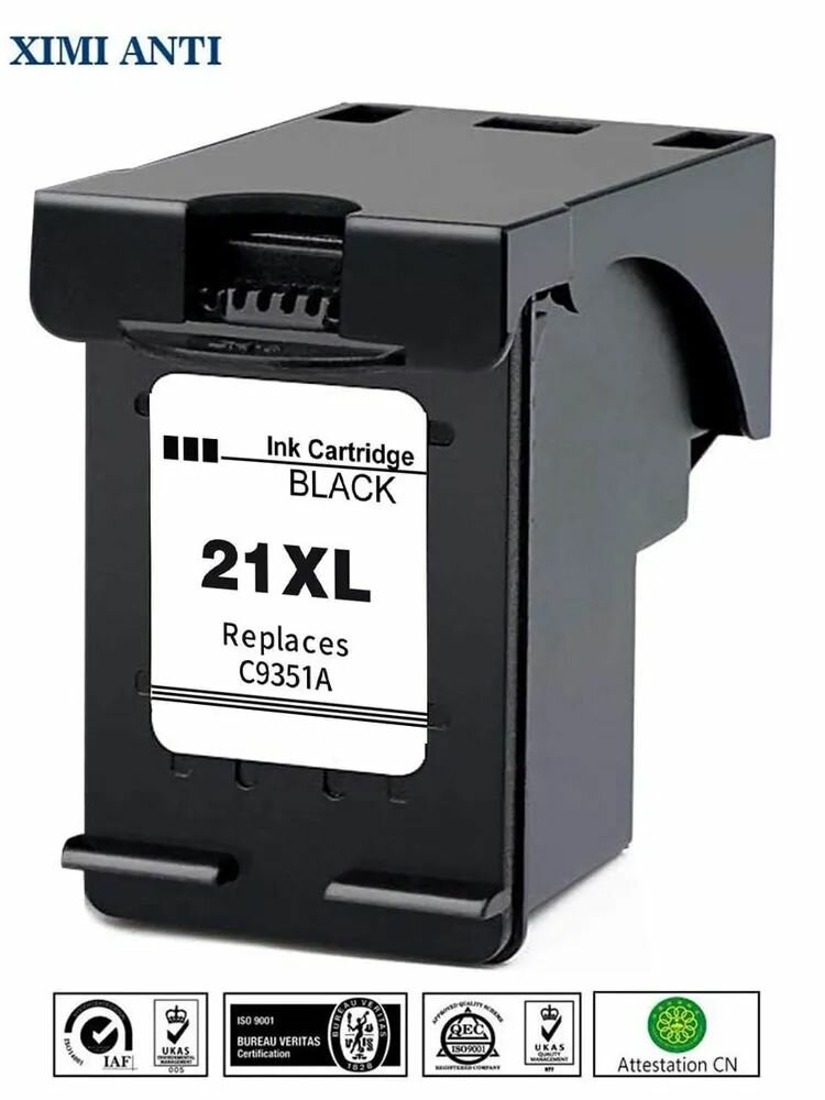 Картридж HP 21 XL / 22 XL для HP DeskJet F4180, F2180, F380, F2280, D2460, PSC 1410, (Чёрный/1), совместимый, Набор CMYK LcLmGLg, 1 шт