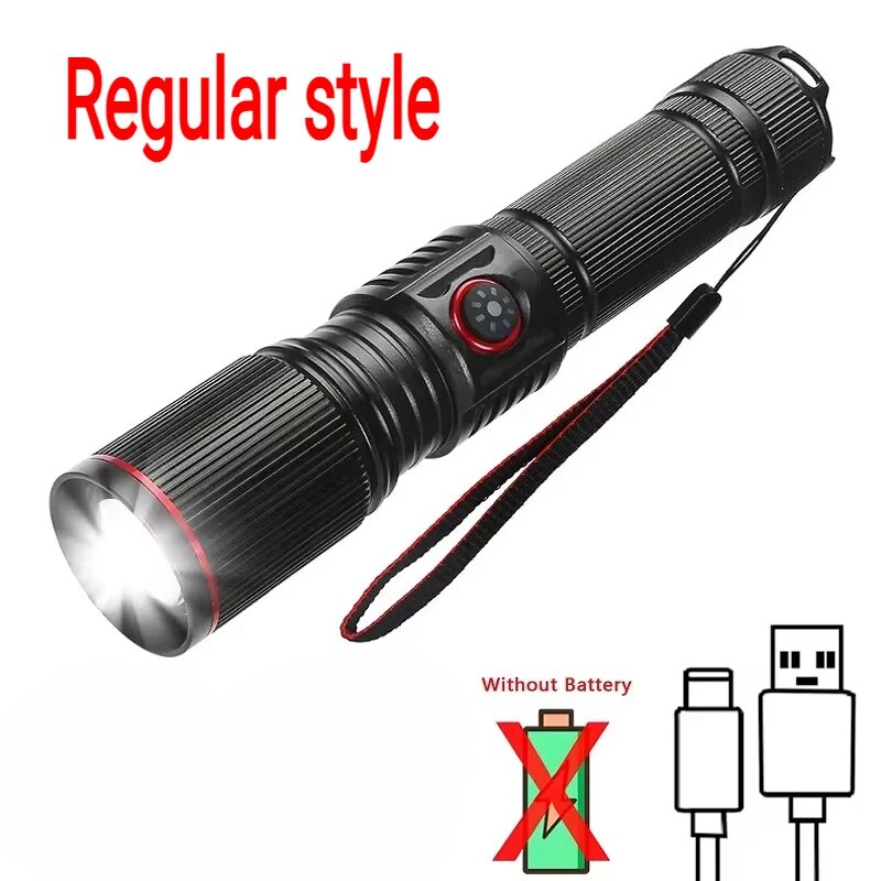 LED Фонарь из Алюминия Regular style с Лазером