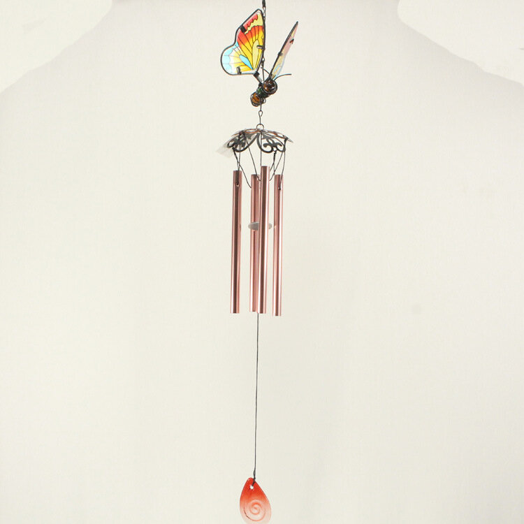 Популярный ZAKKA железный ветровой колокольчик, подвесное украшение, креативный стеклянный подвес, 3D бабочка, декоративный подарок