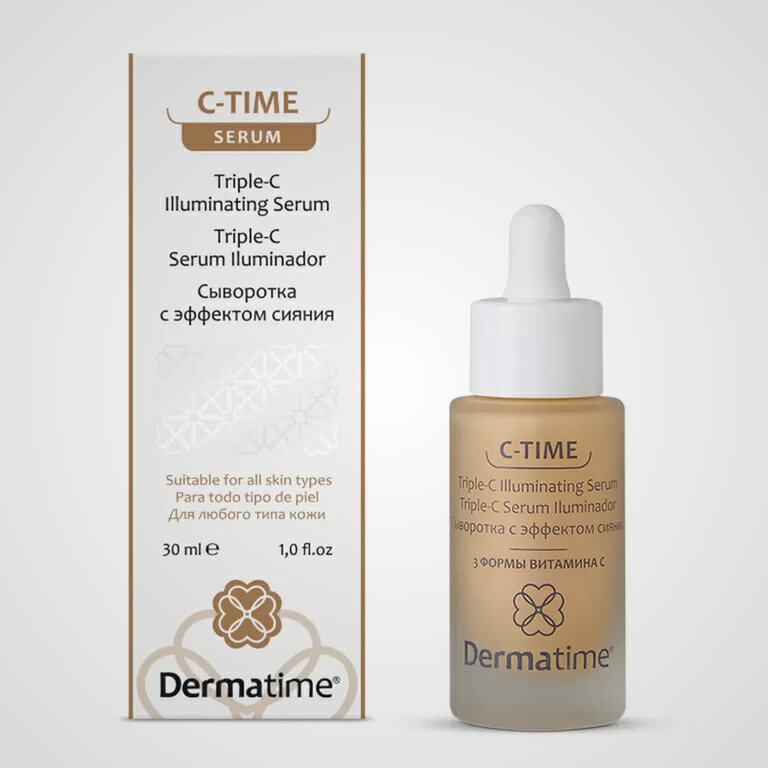 Сыворотка с эффектом сияния 3 формы витамина С 30 мл DERMATIME C-TIME Triple-C Illuminating Serum Сыворотка 30 мл
