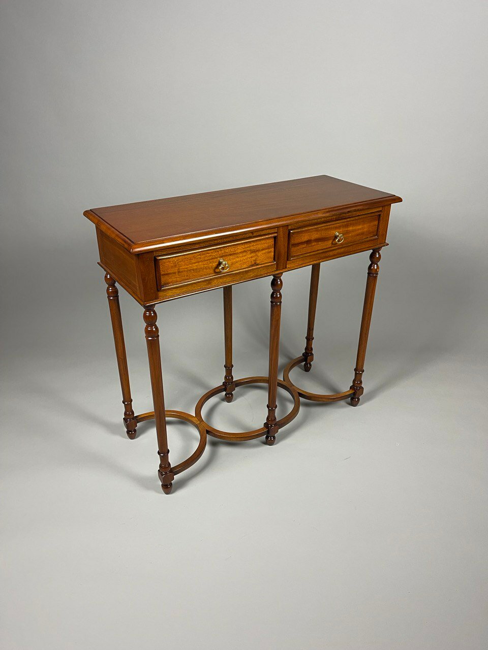 Консольный стол с ящиками DOMKORLEONE красное дерево (mahogany wood), HTSR2-M, цвет орех NAA (светло-коричневый)