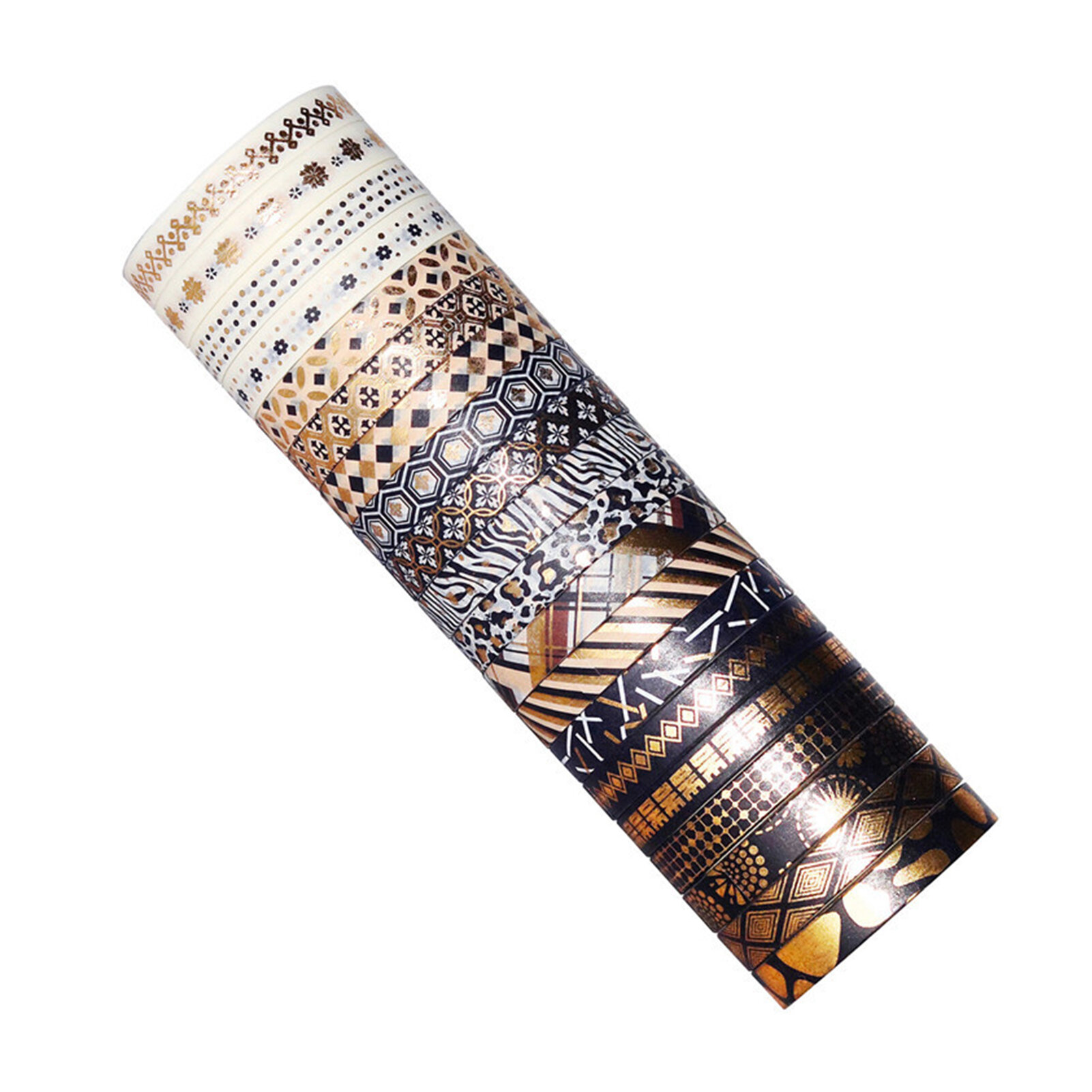 20 Rolls Slim Gold Foil Washi Tape Set Decorative Masking Tapes 7mm Wide Adhesive Label Sticker for DIY Arts & Crafts Scrapbooking Journals Planners Card Gift Wrapping Stationery Supplies