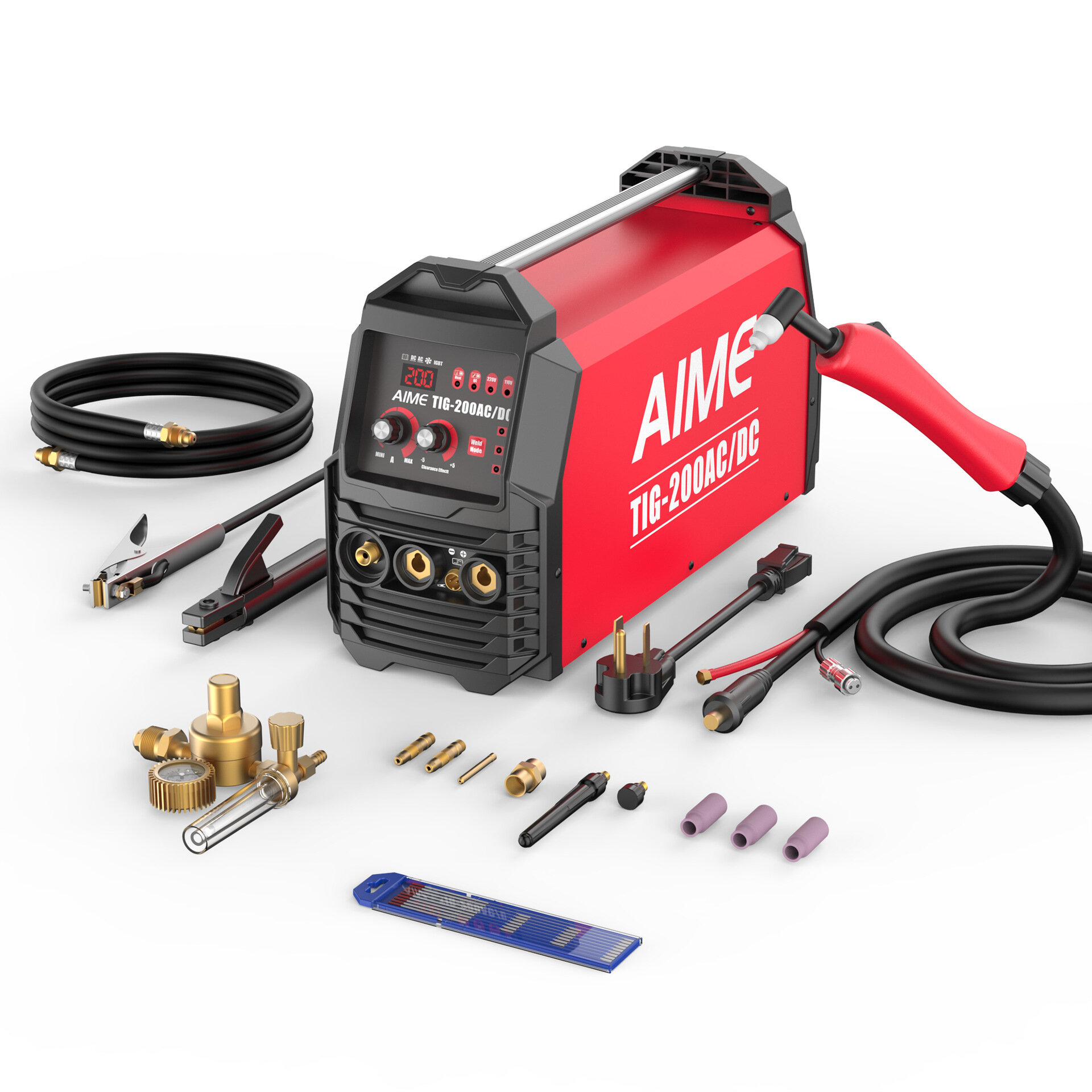 2026AIME Электрический 110В-. Алюминиевый сварочный аппарат. Сварочная станция MMA/TIGDC/TIG, сварочный аппарат с двойным напряжением, высокая мощность