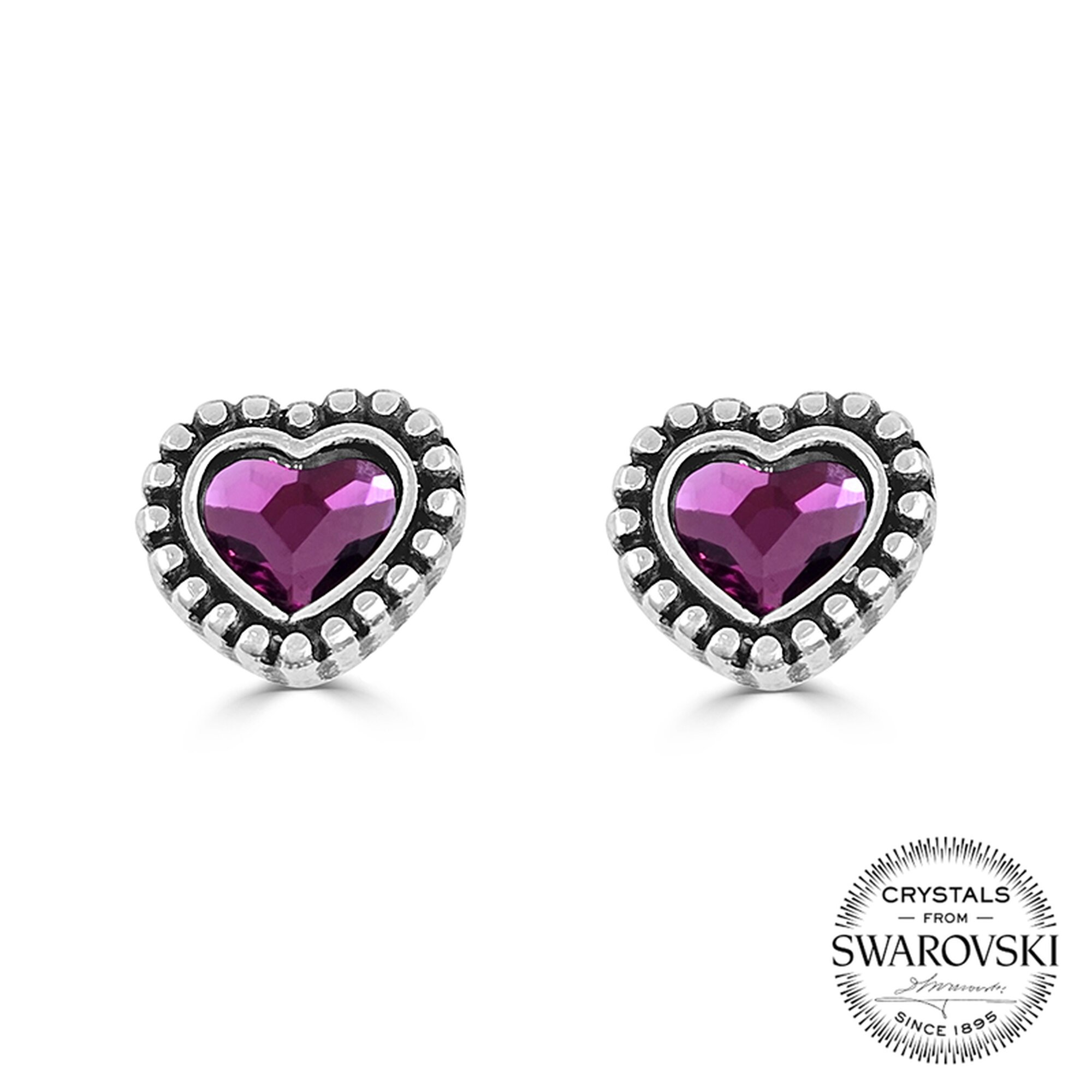 Серьги пусеты, кристаллы Swarovski