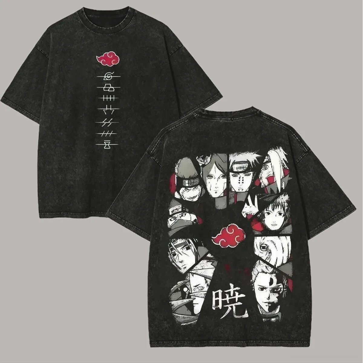 Футболка Akatsuki Naruto хлопок, XXL